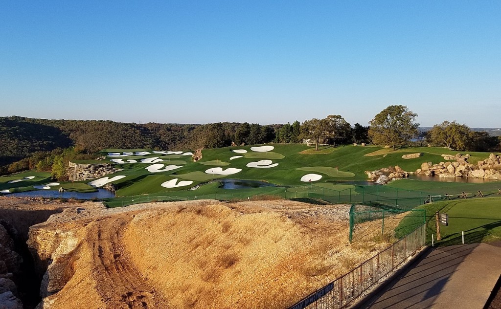 Top Of The Rock Driving Range Sinkhole View - Wisconsin Golf Trips